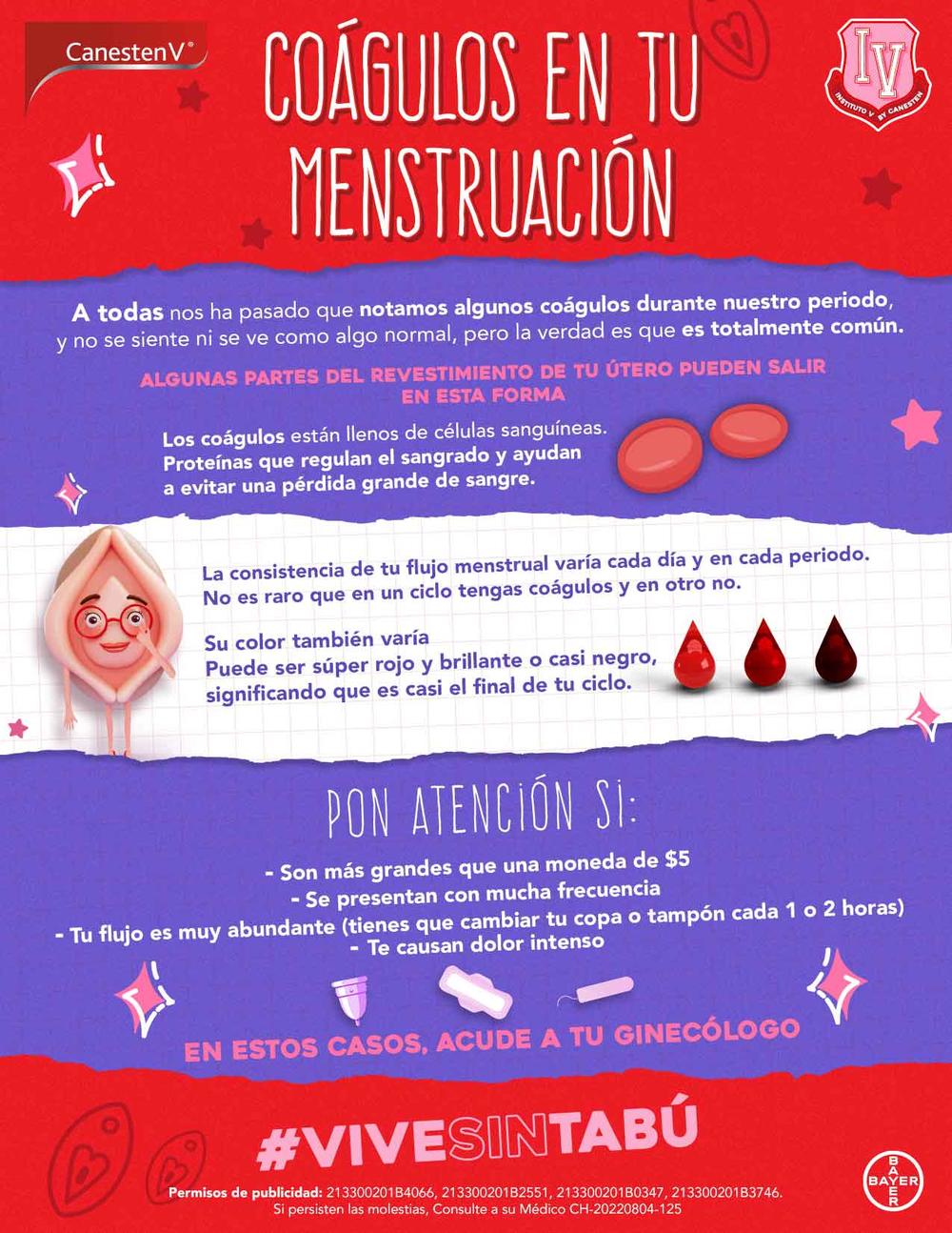 Coágulos en tu menstruación | Canesten V Coágulos en tu menstruación | Canesten V